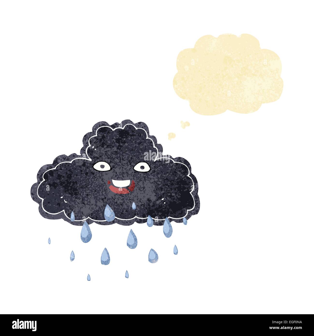 cartoon raincloud with thought bubble Stock Vector Image & Art - Alamy