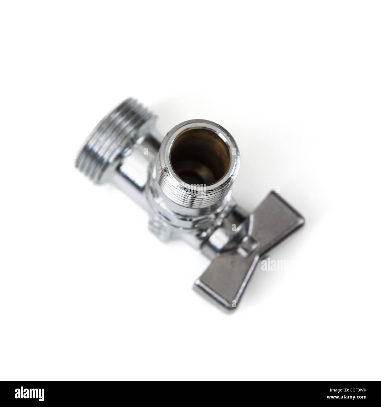 Metallic valve on the white background Stock Photo - Alamy