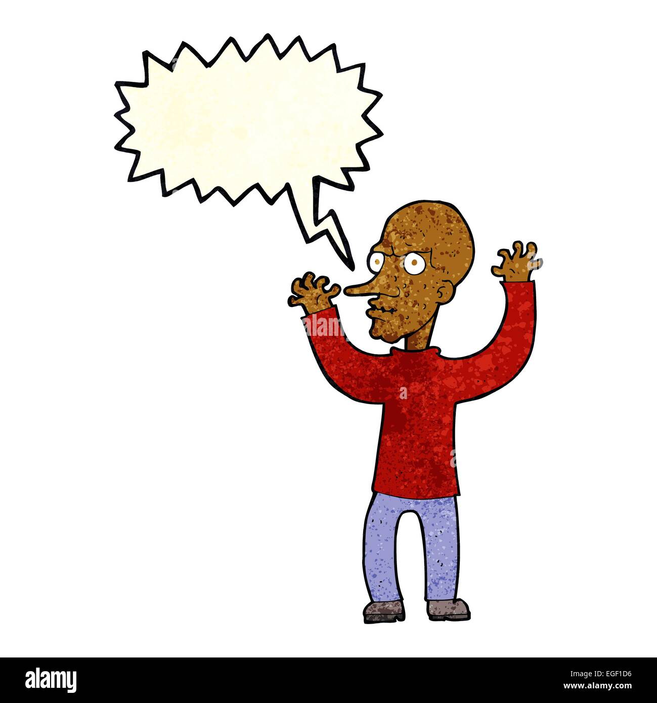 cartoon mean man with speech bubble Stock Vector Image & Art - Alamy