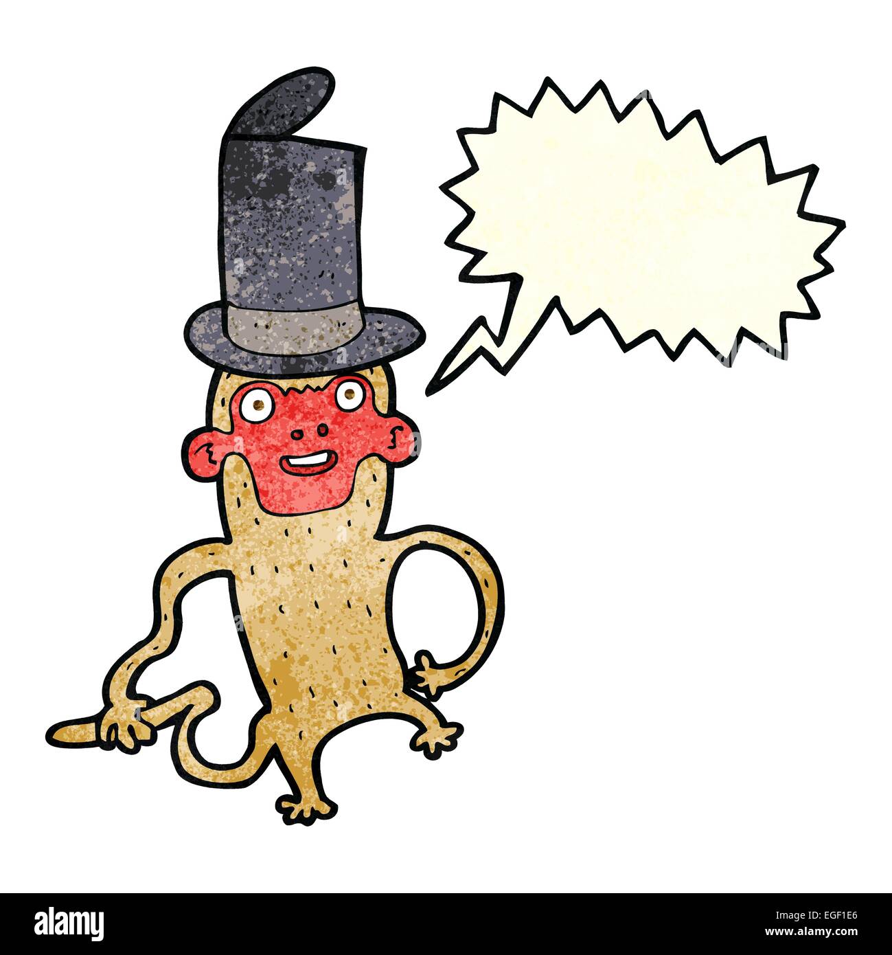 Cartoon monkey wearing top hat Stock Vector Images - Alamy