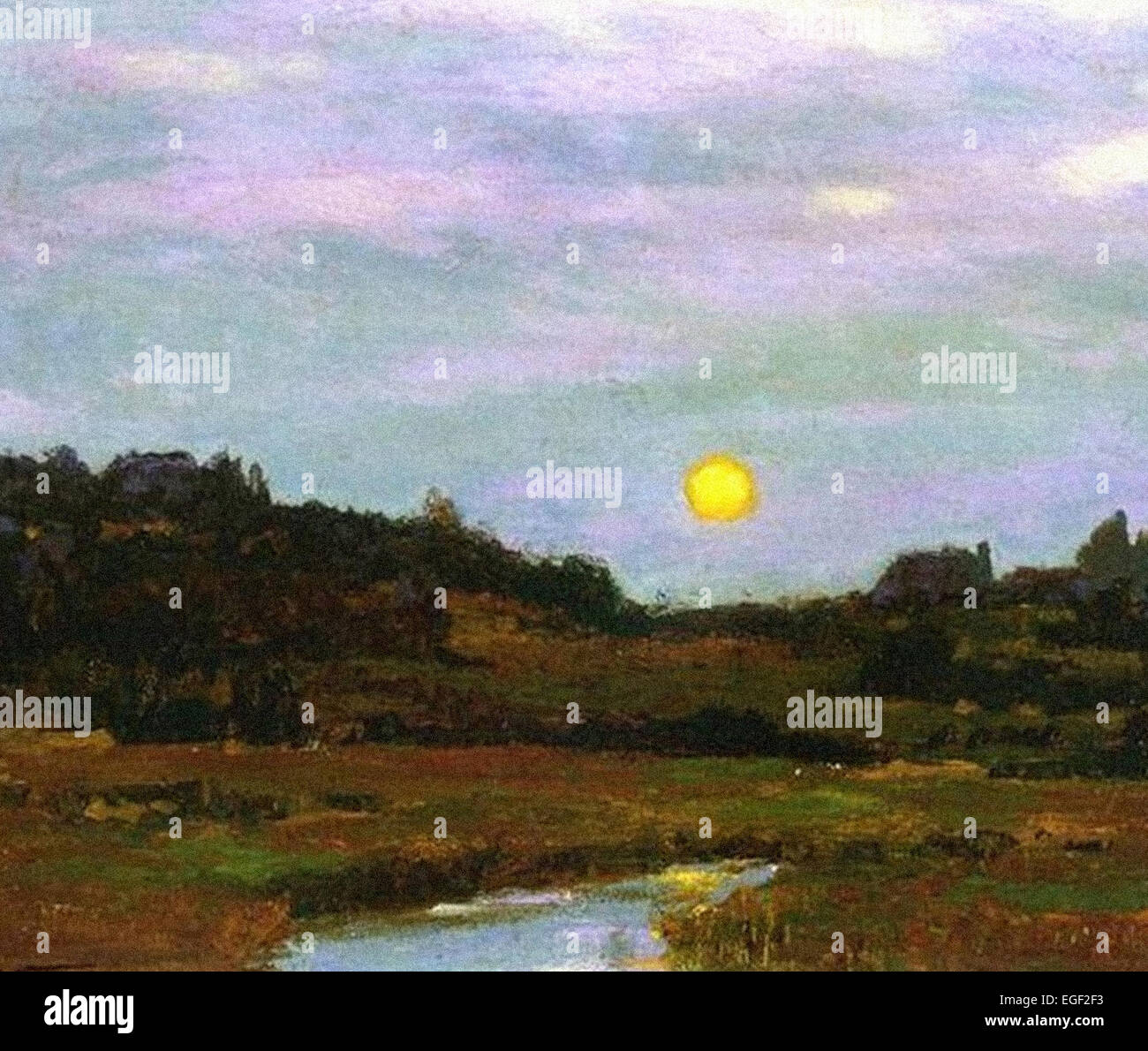 George Inness Harvest Moon Stock Photo - Alamy