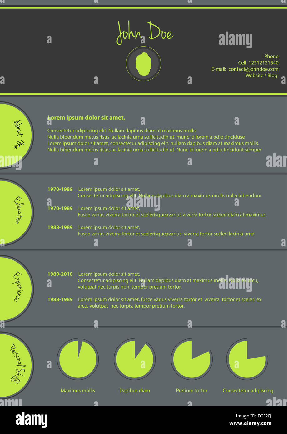 Cv template hi-res stock photography and images - Alamy