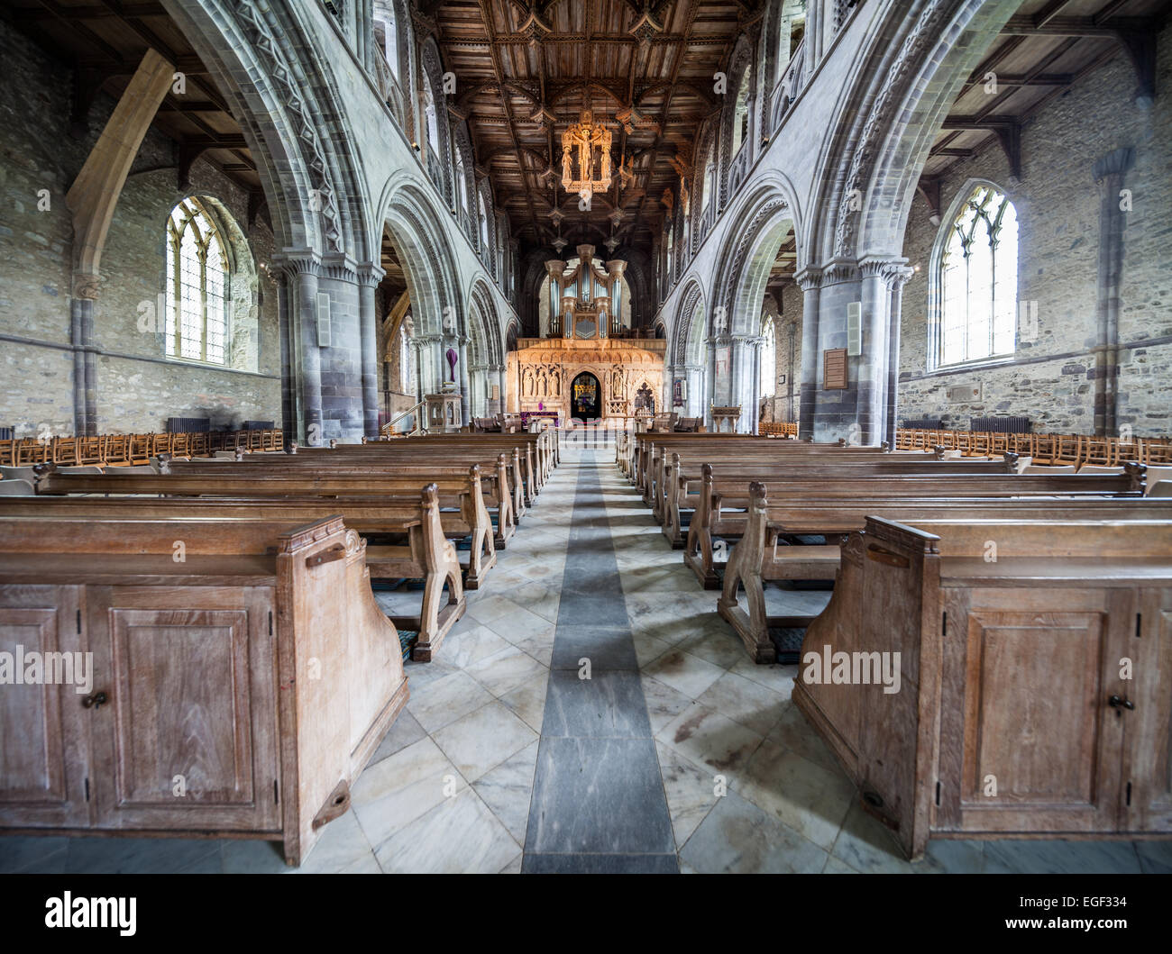 St Davids Cathedral Interior Stock Photo - Alamy