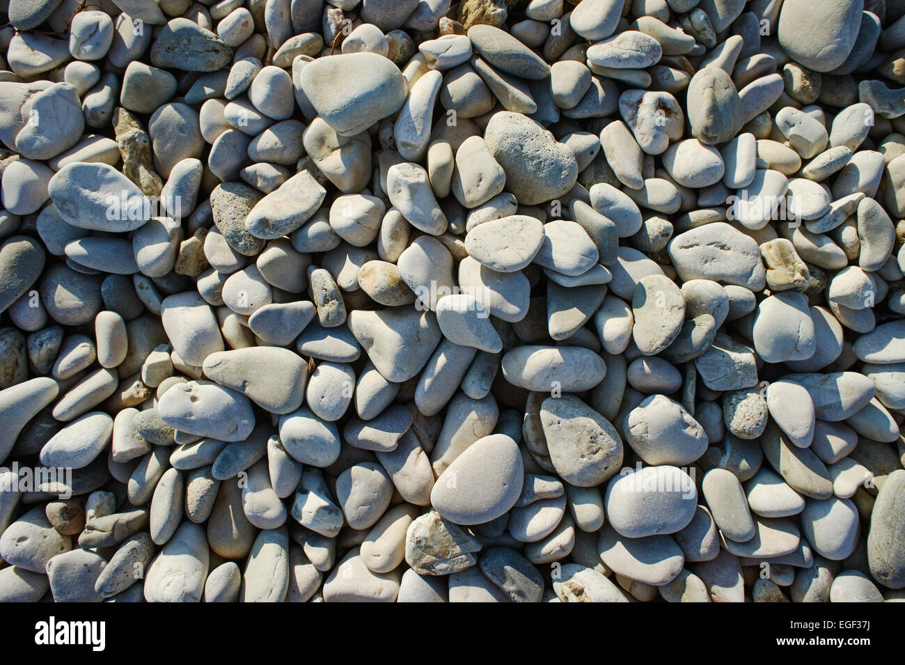 Stones and pebbles on the beach on the Greek island of Corfu Stock ...