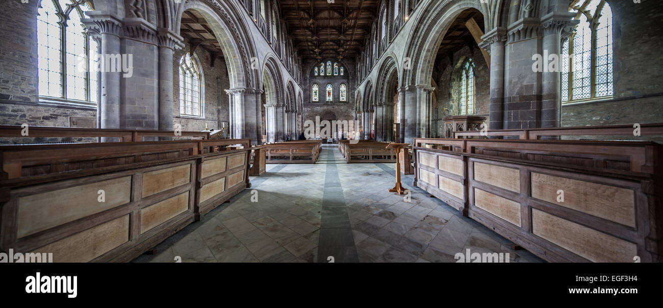 St Davids Cathedral Interior Stock Photo - Alamy