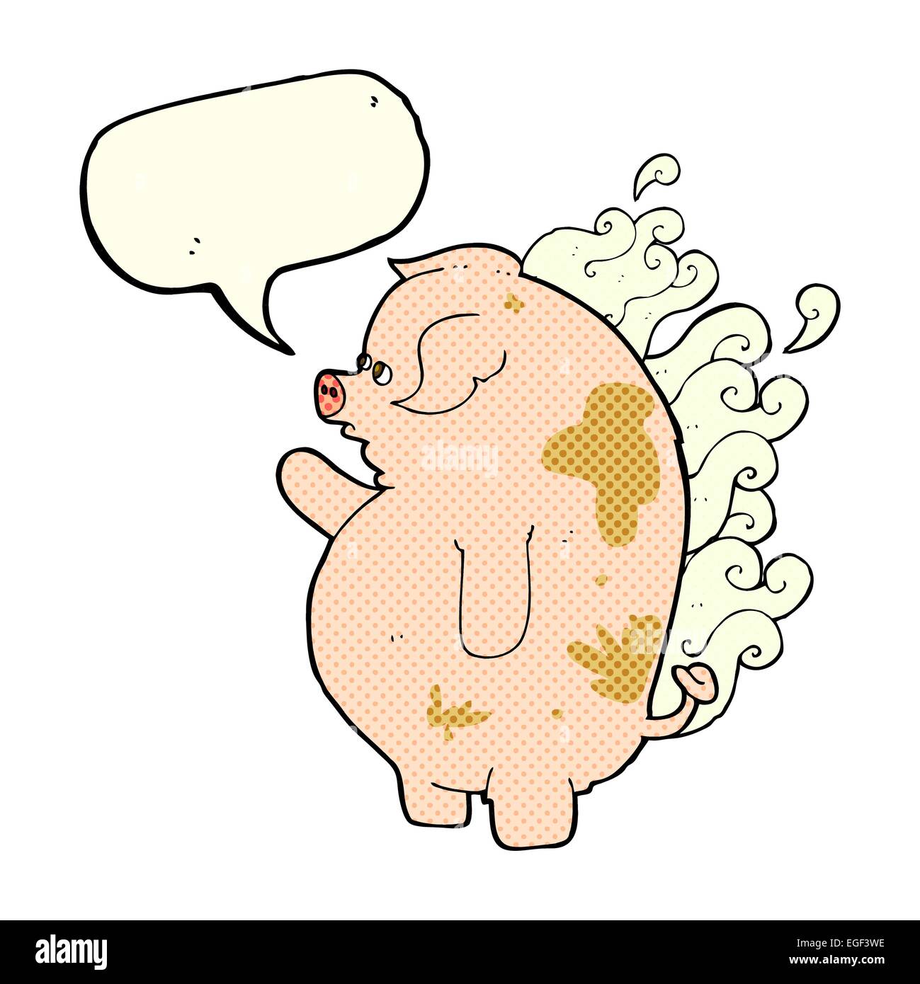 Cartoon fat smelly pig Stock Vector Images - Alamy