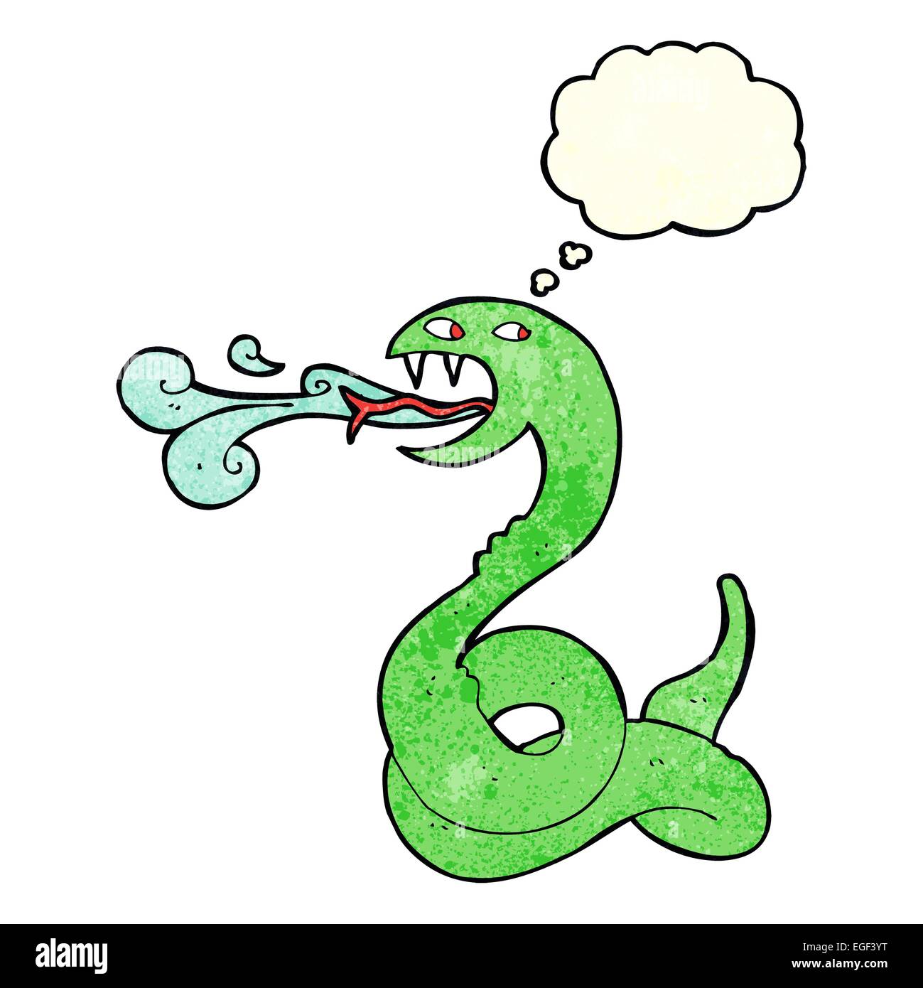 cartoon hissing snake with thought bubble Stock Vector Image & Art - Alamy