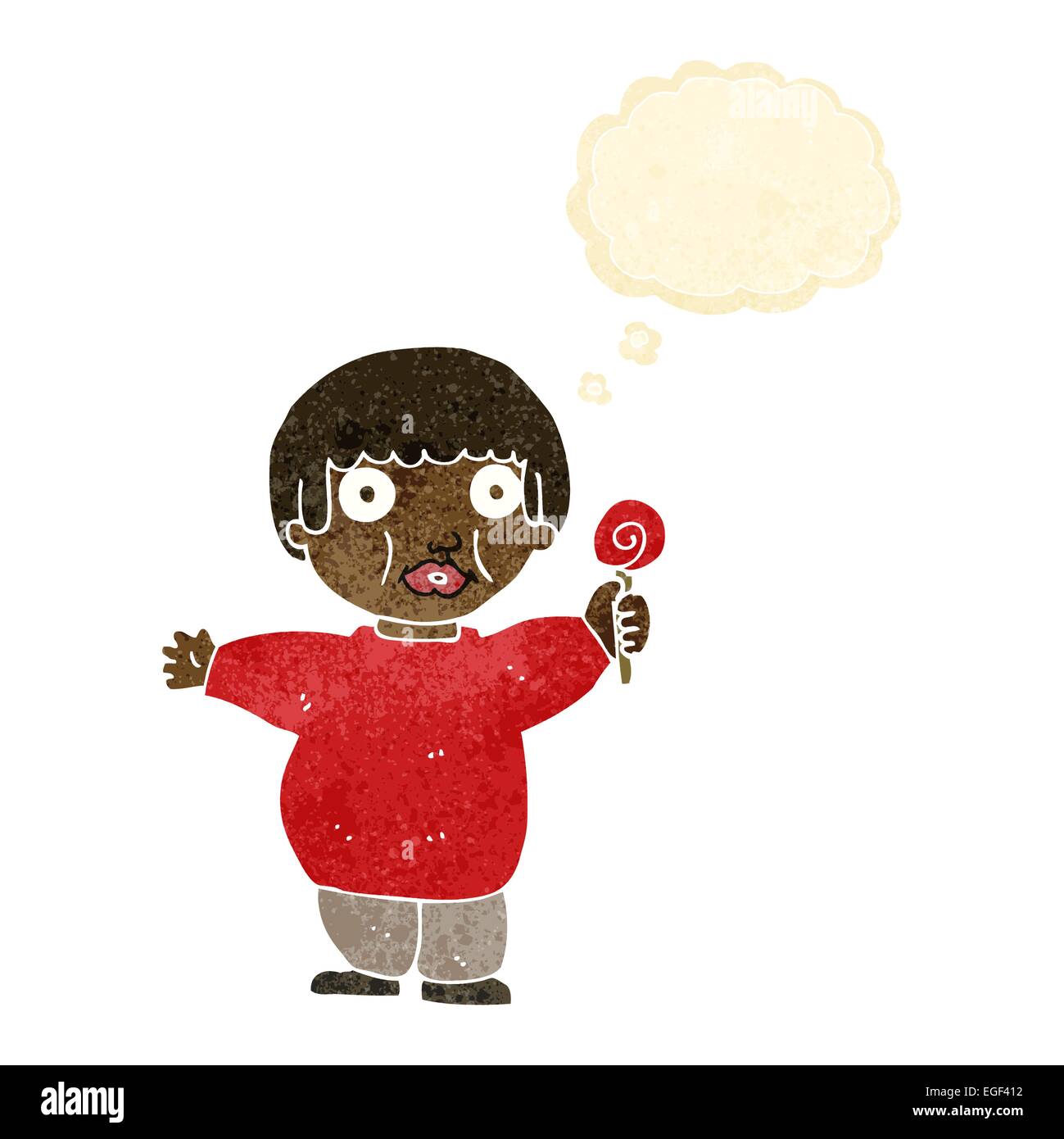 cartoon fat child with thought bubble Stock Vector Image & Art - Alamy