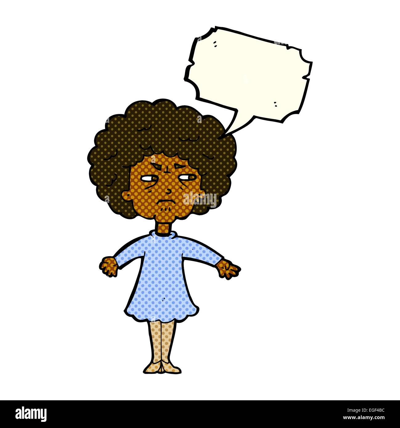 cartoon bitter old woman with speech bubble Stock Vector Image & Art ...