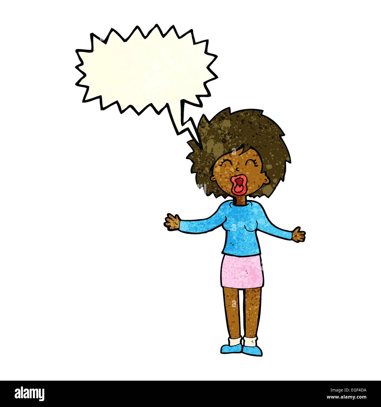 Woman talking loud Stock Vector Images - Alamy