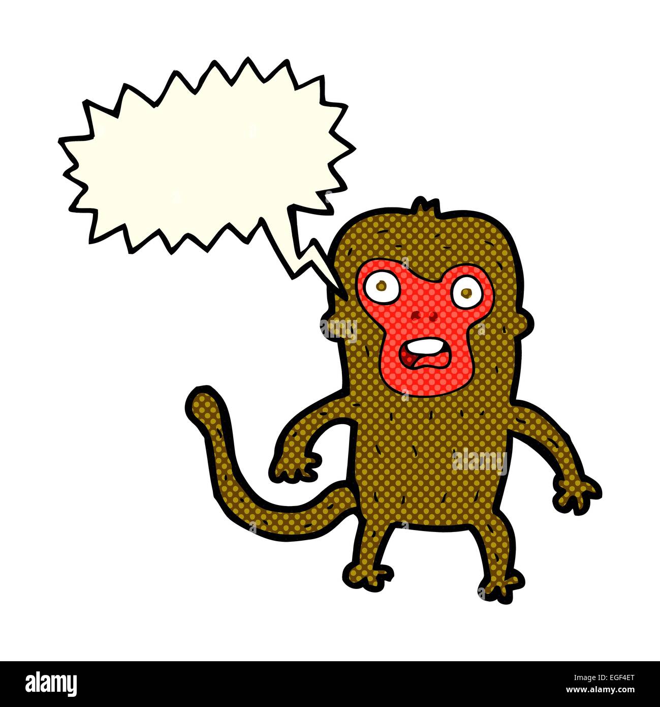 cartoon monkey with speech bubble Stock Vector Image & Art - Alamy