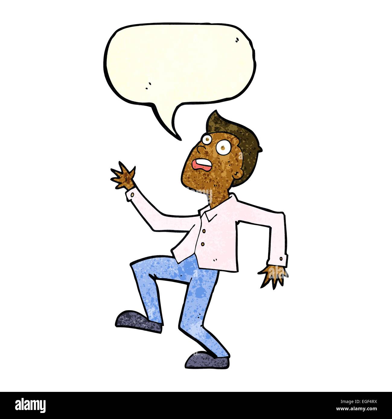 cartoon man panicking with speech bubble Stock Vector Image & Art - Alamy
