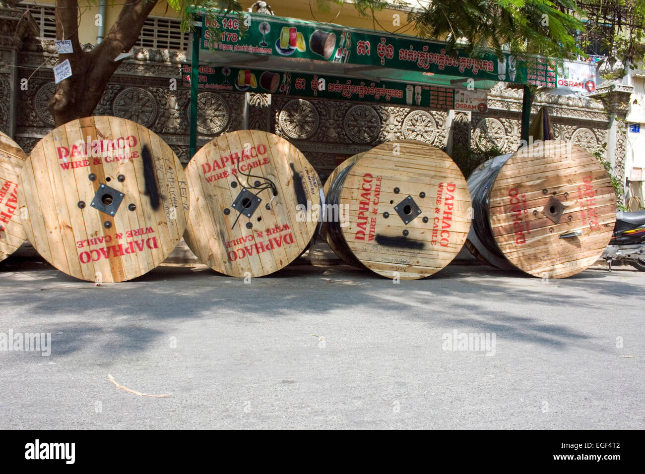 Cable spools hi-res stock photography and images - Alamy