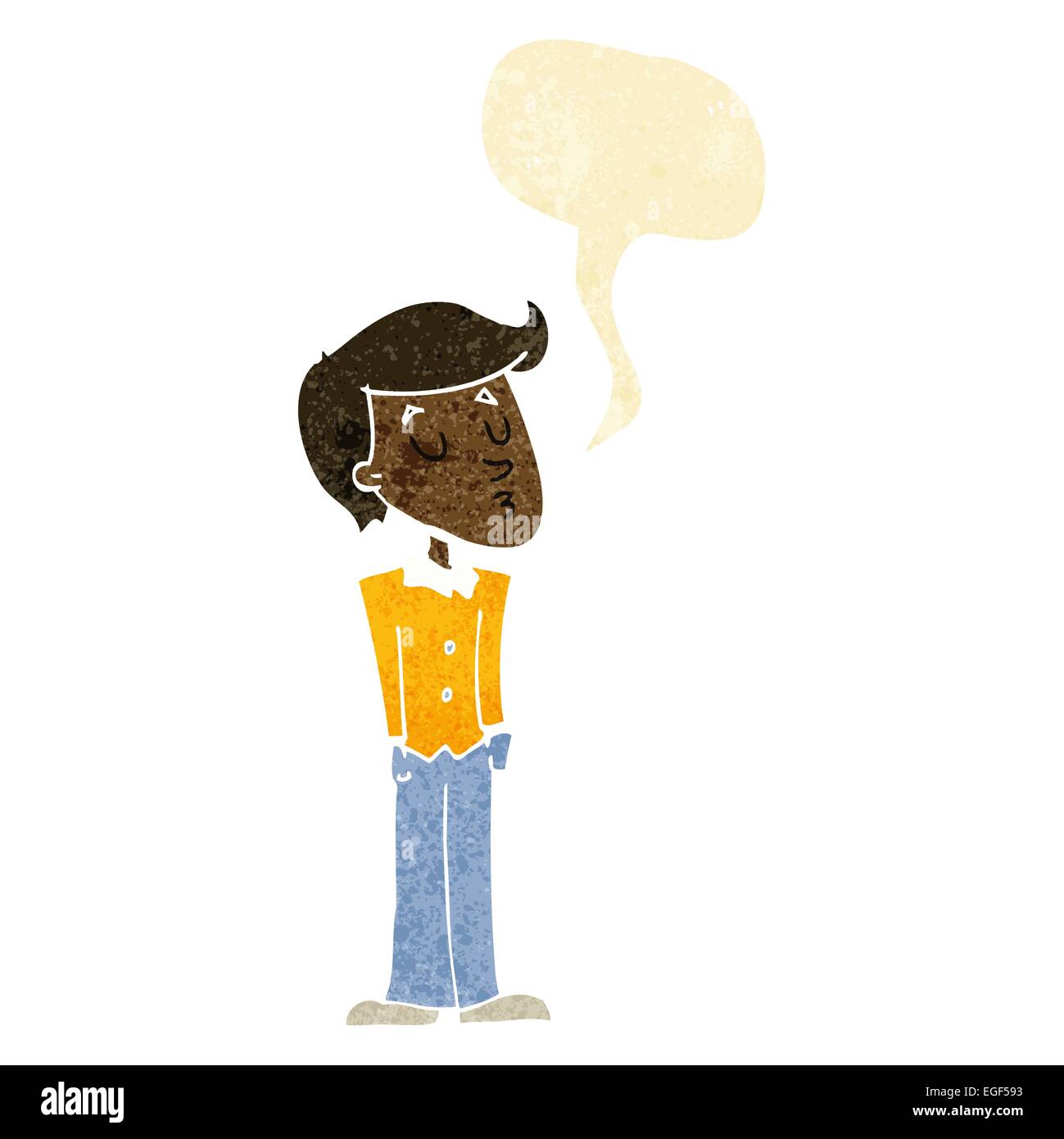 cartoon calm man with speech bubble Stock Vector Image & Art - Alamy