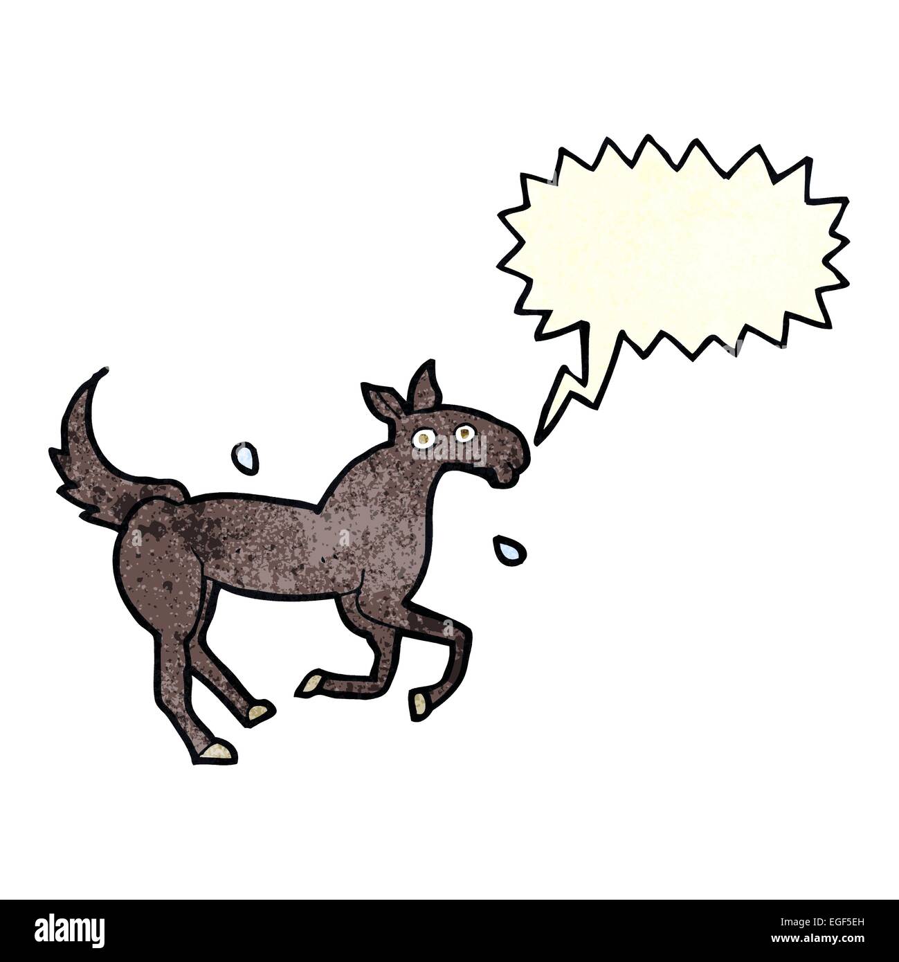 Cartoon horse sweating bubble hi-res stock photography and images - Alamy