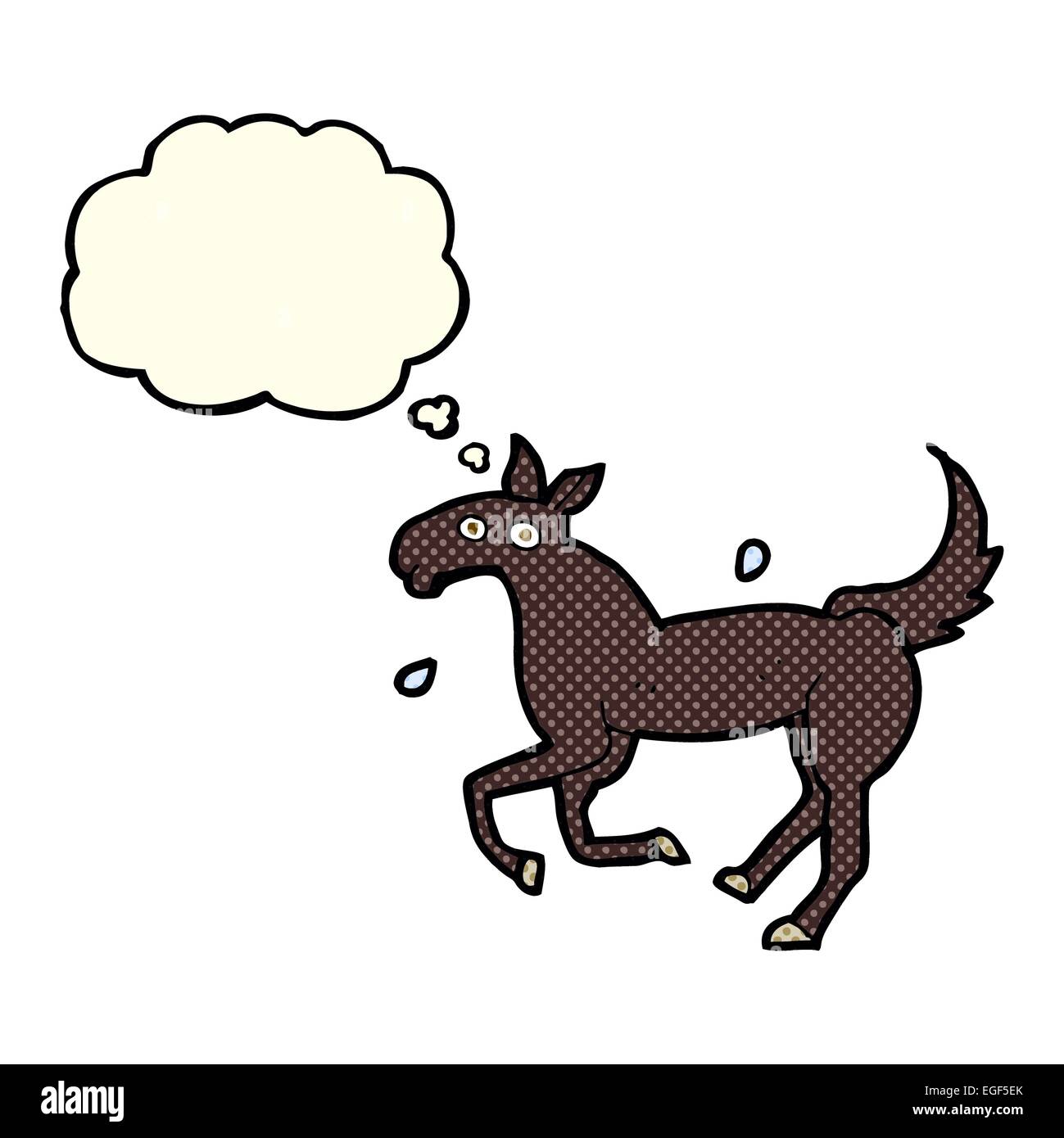 Cartoon horse sweating bubble hi-res stock photography and images - Alamy