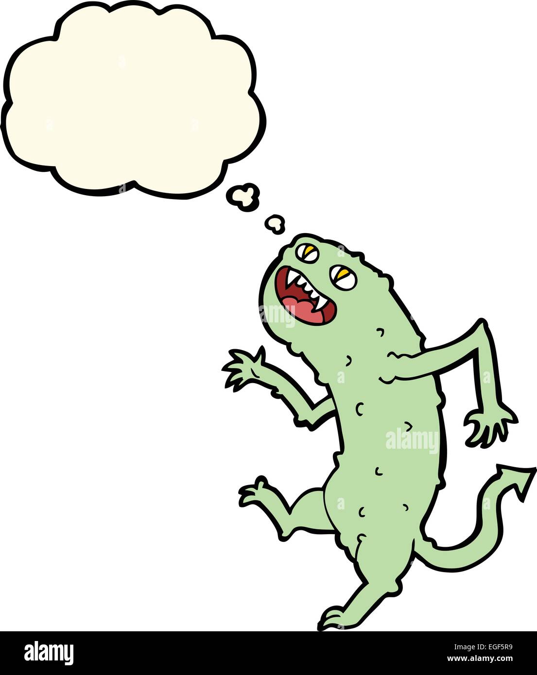 Cartoon monster thought bubble Stock Vector Images - Alamy