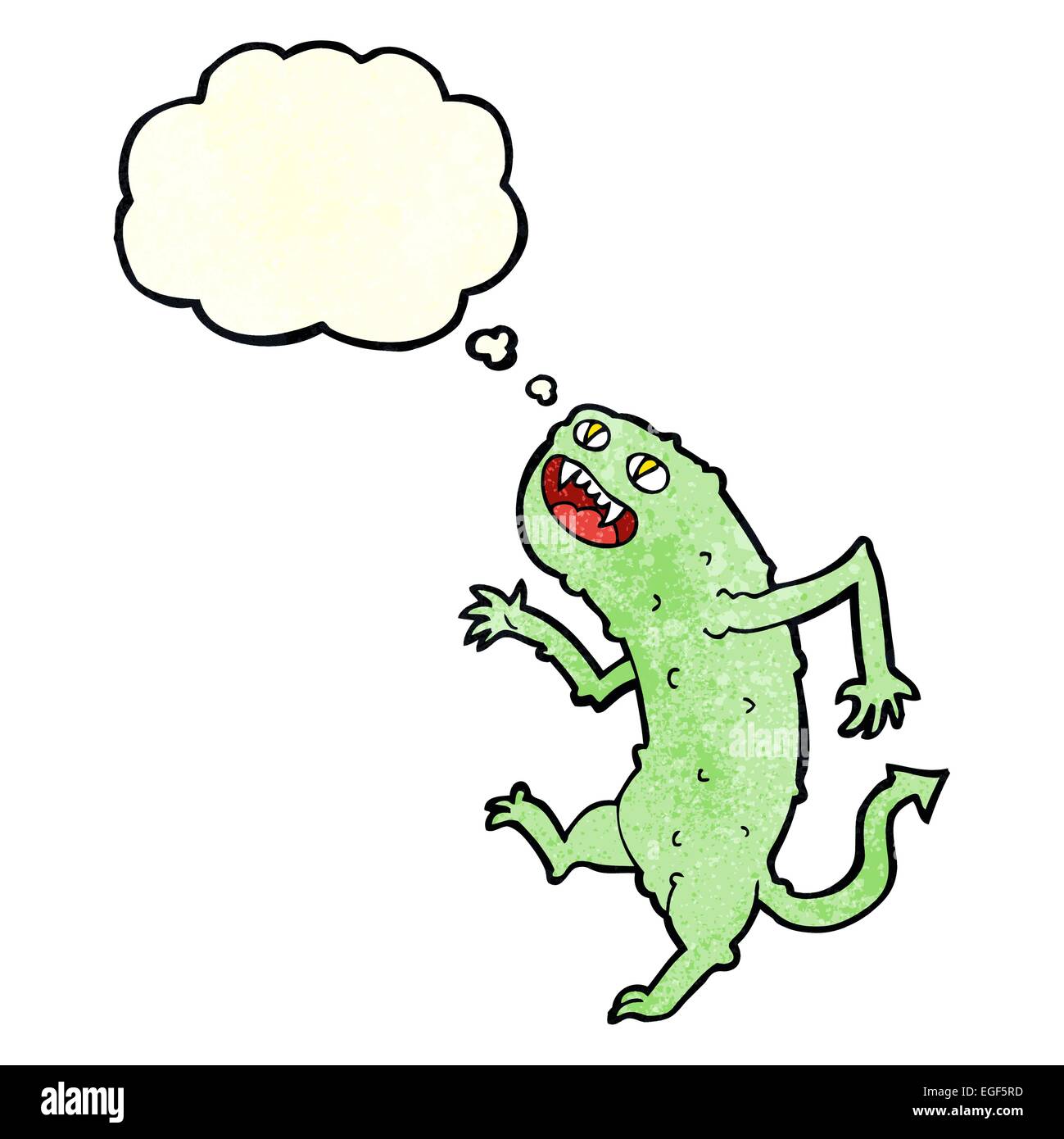 Cartoon monster thought bubble Stock Vector Images - Alamy