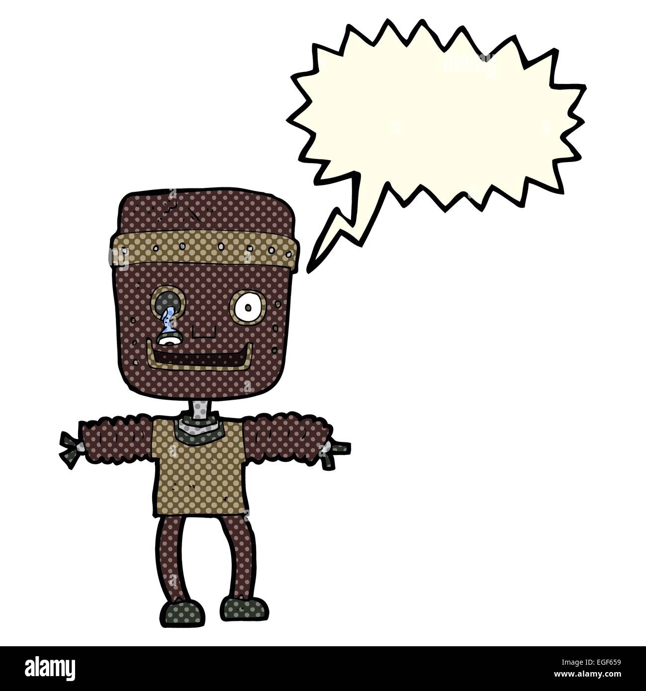 cartoon robot with speech bubble Stock Vector Image & Art - Alamy