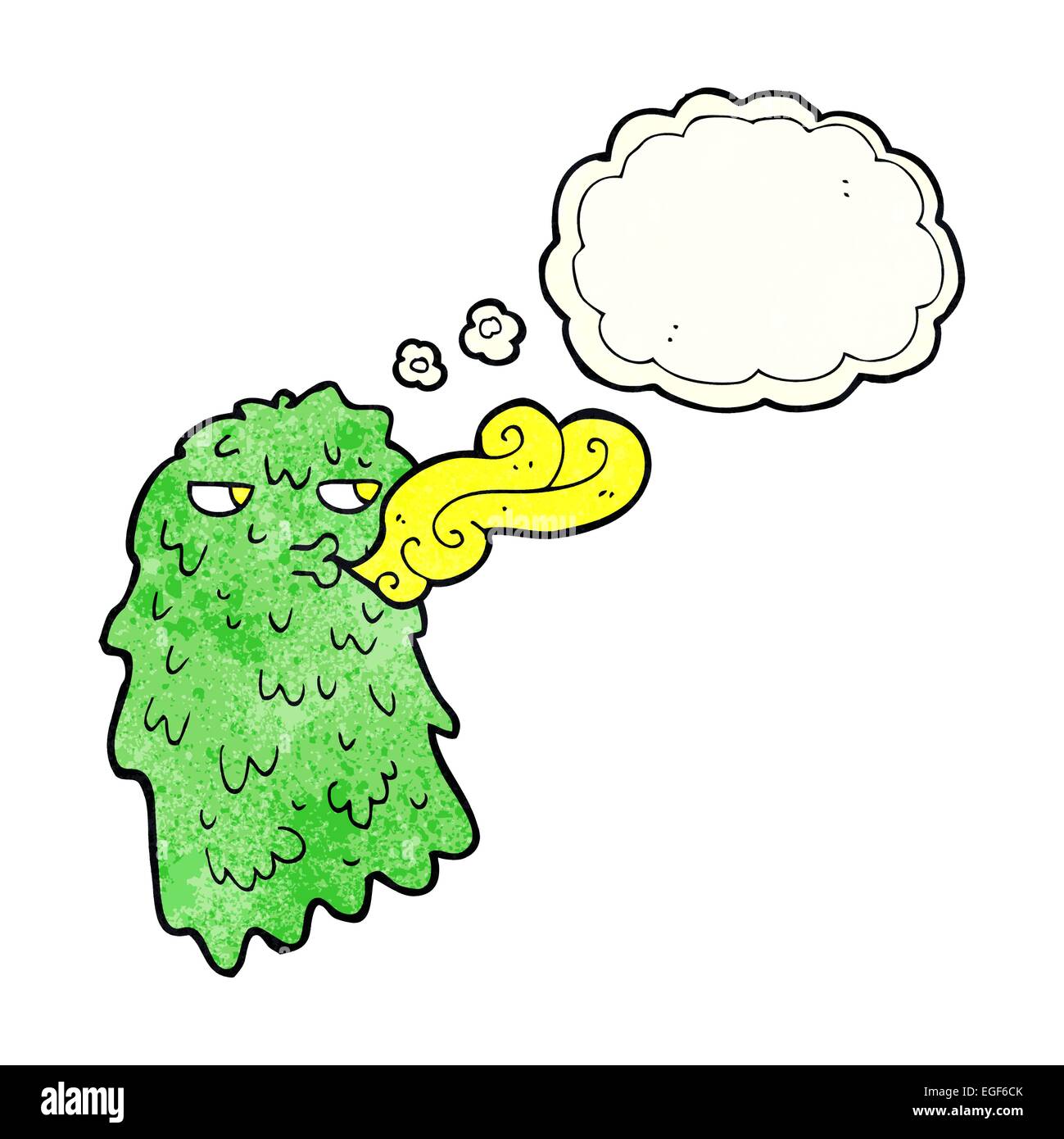 cartoon gross ghost with thought bubble Stock Vector Image & Art - Alamy