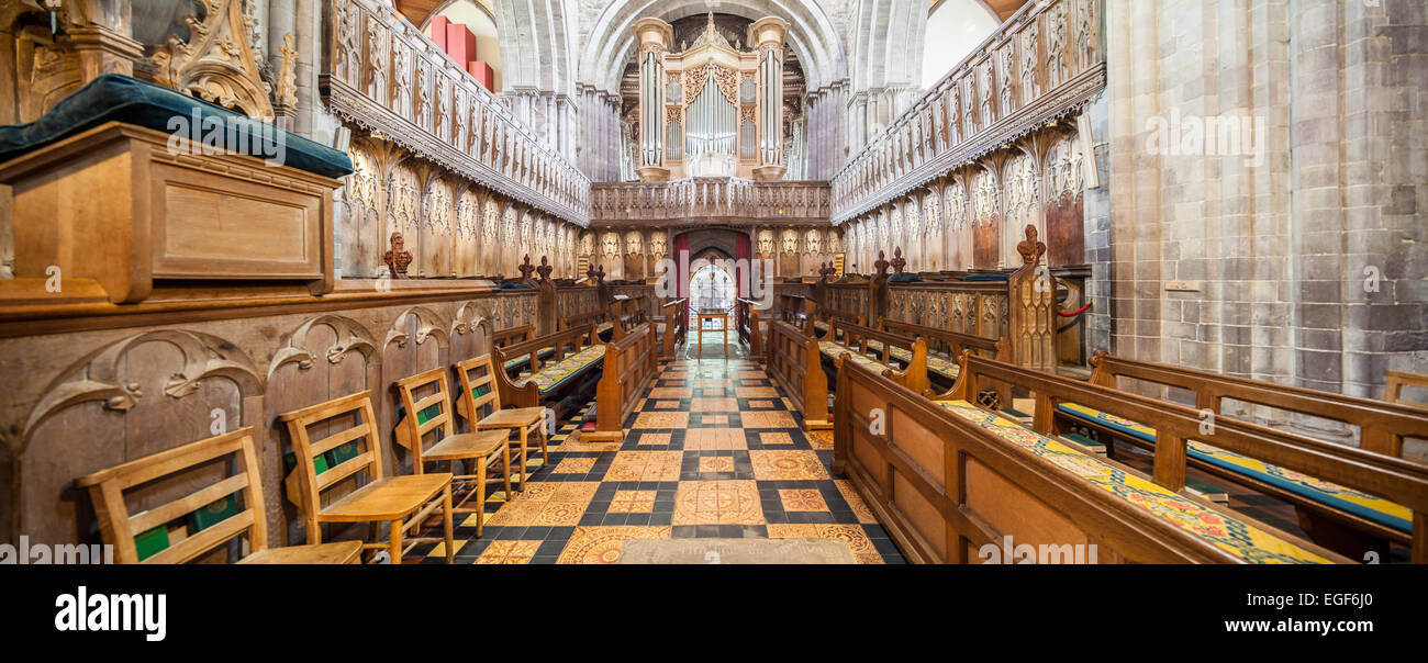 St Davids Cathedral Interior Stock Photo - Alamy