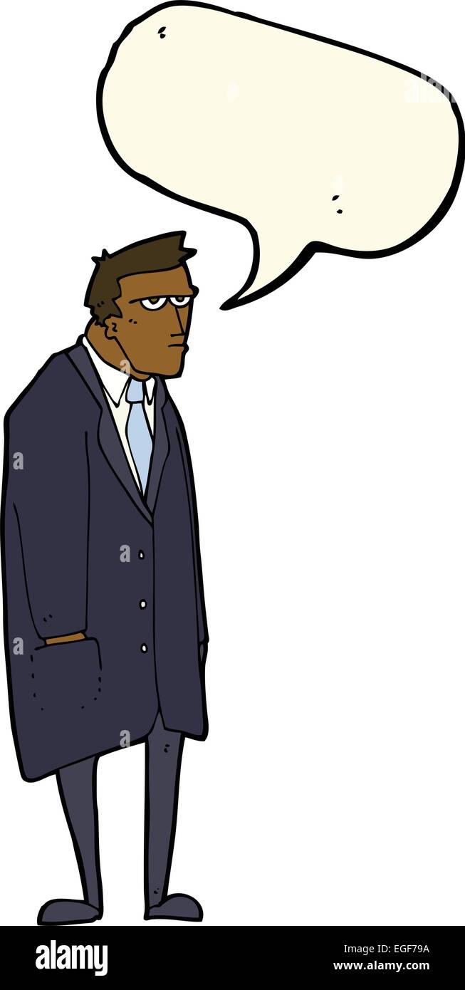 cartoon bad tempered man with speech bubble Stock Vector Image & Art ...