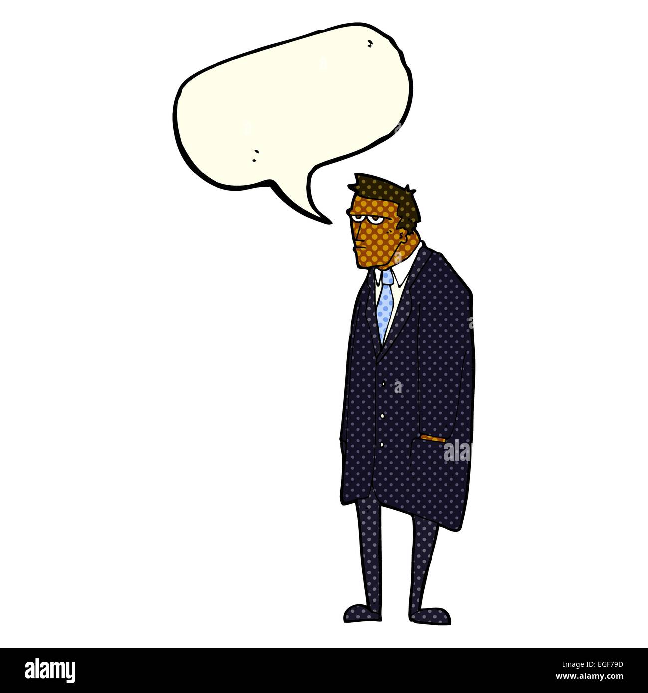 cartoon bad tempered man with speech bubble Stock Vector Image & Art ...