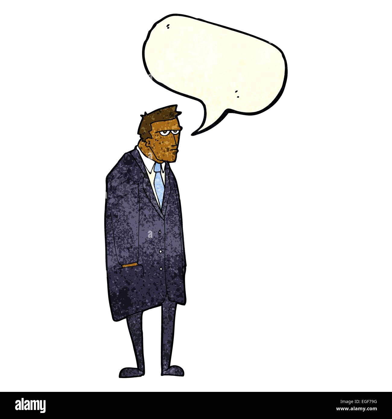 cartoon bad tempered man with speech bubble Stock Vector Image & Art ...