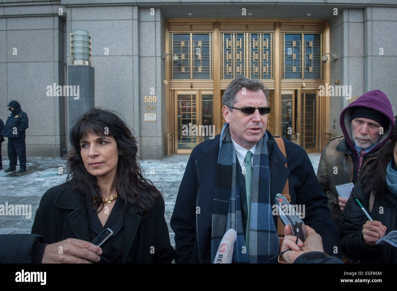 Feb. 23, 2015 - Manhattan, New York, U.S. - Plaintiff attorneys NITSANA ...