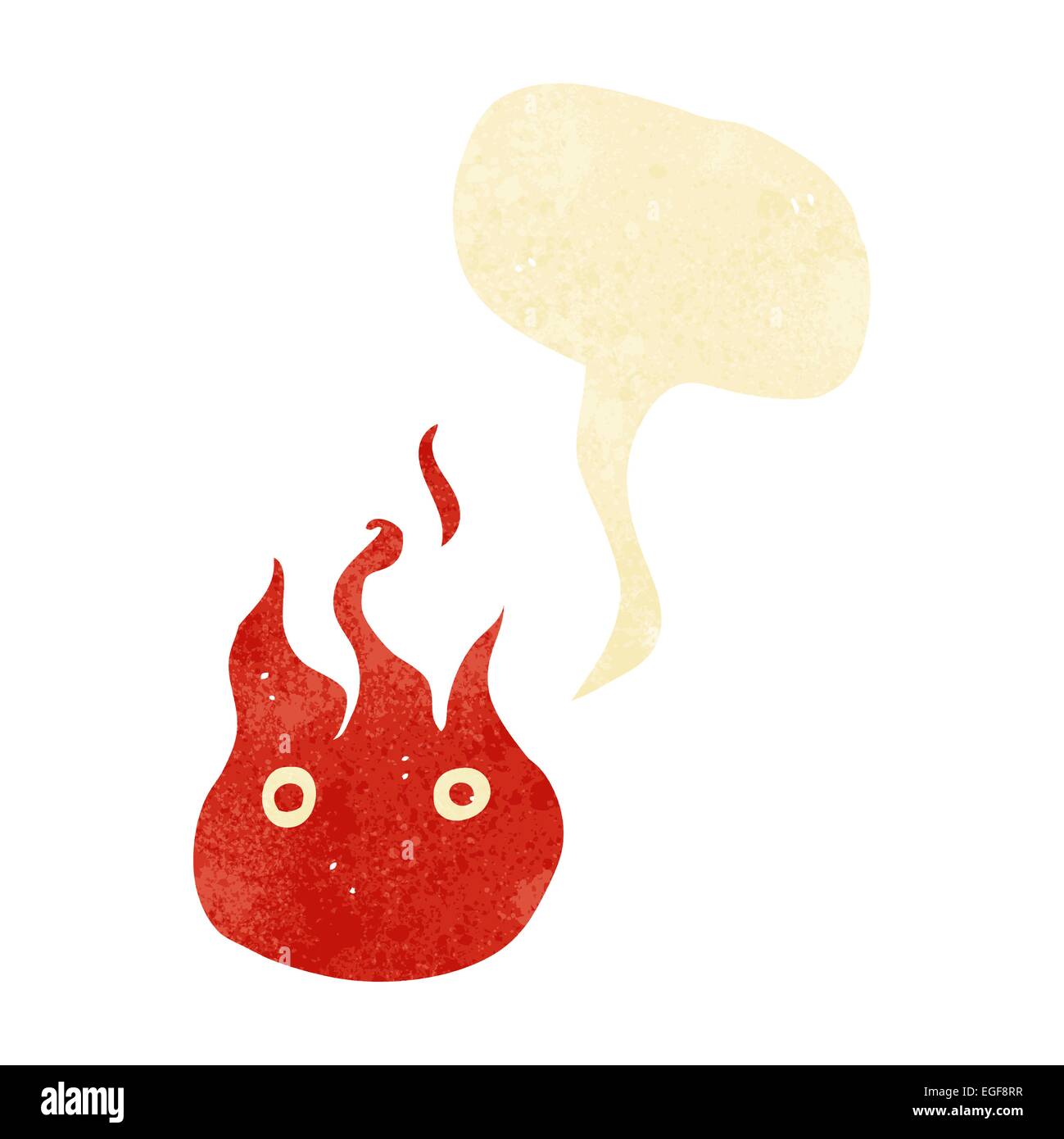 cartoon flame symbol with speech bubble Stock Vector Image & Art - Alamy