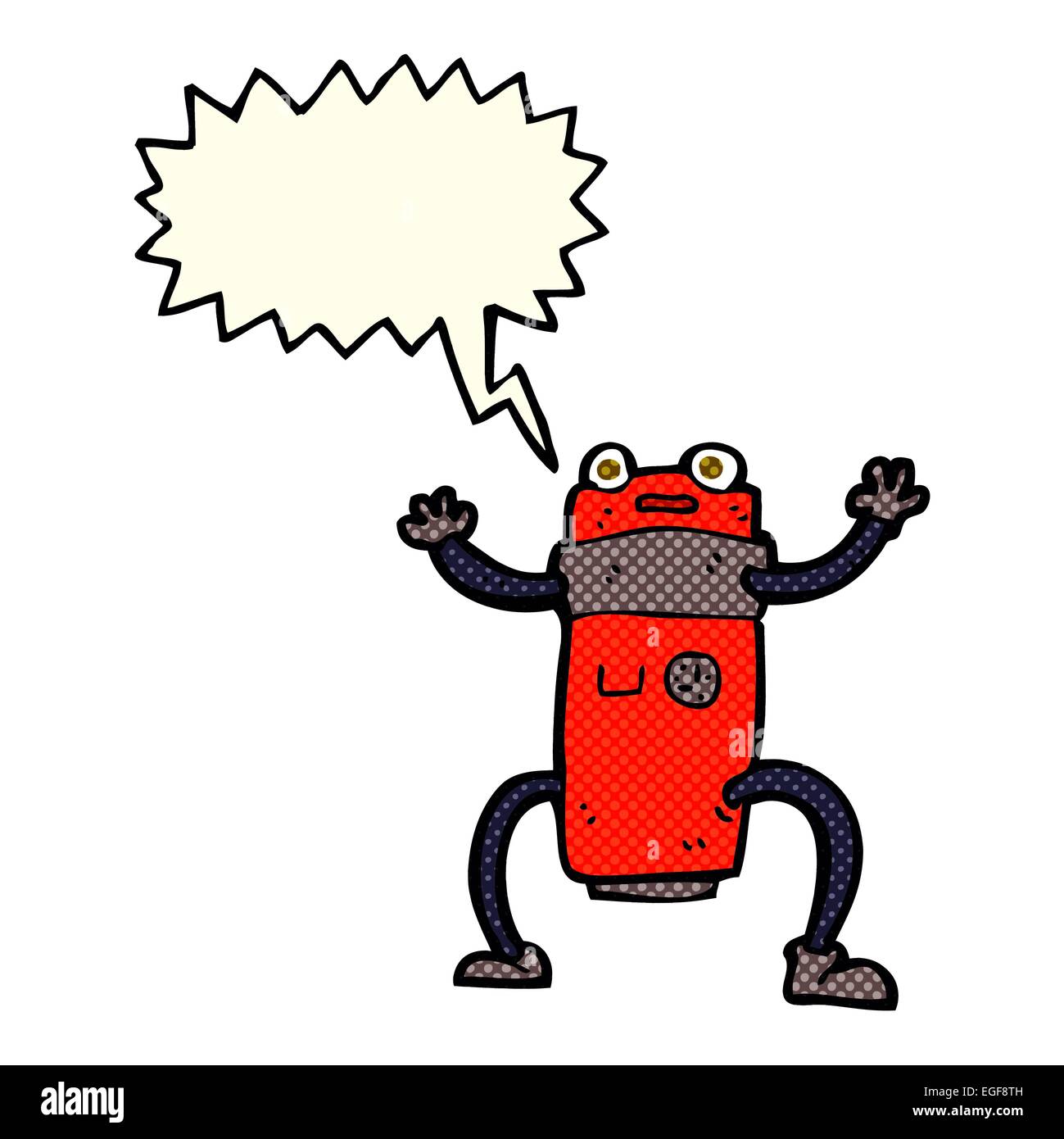 cartoon robot with speech bubble Stock Vector Image & Art - Alamy