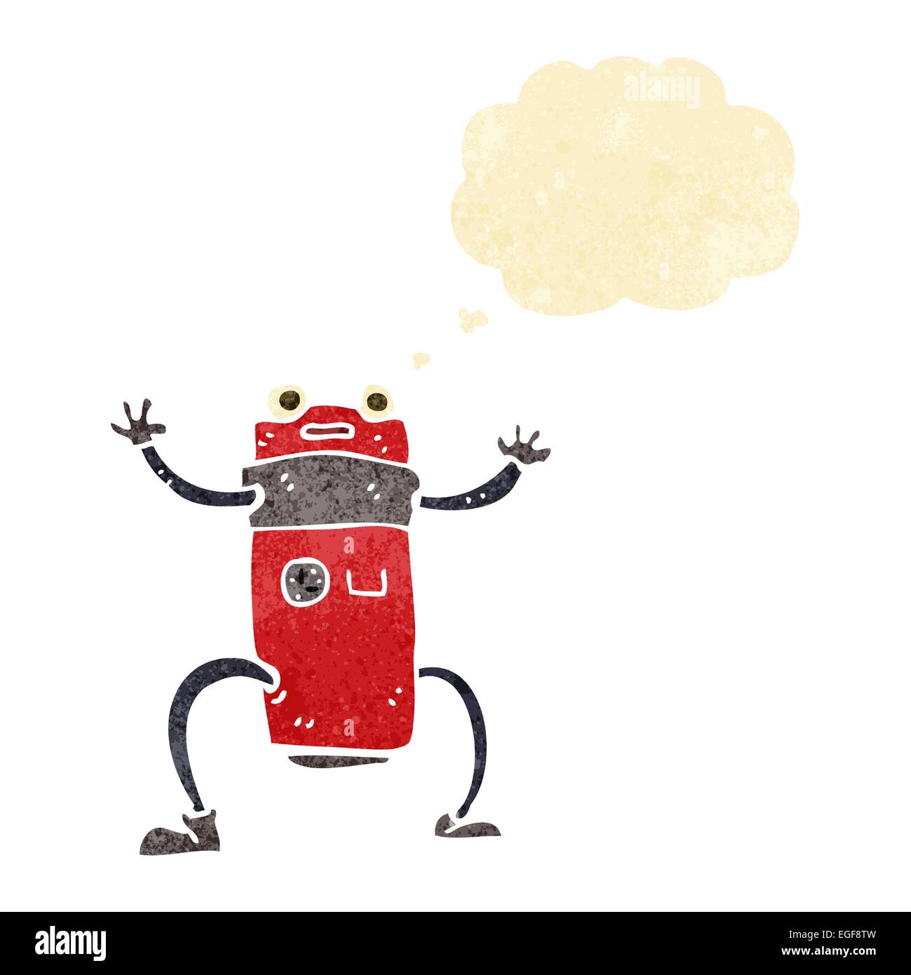 cartoon robot with thought bubble Stock Vector Image & Art - Alamy