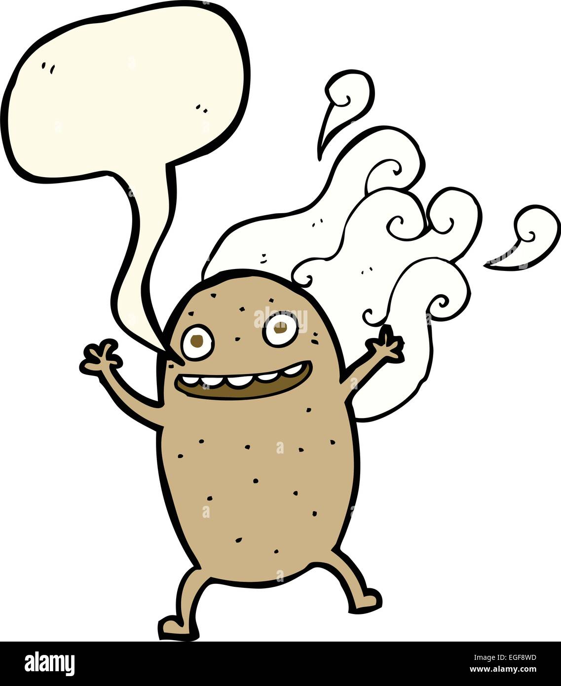 cartoon happy potato with speech bubble Stock Vector Image & Art - Alamy