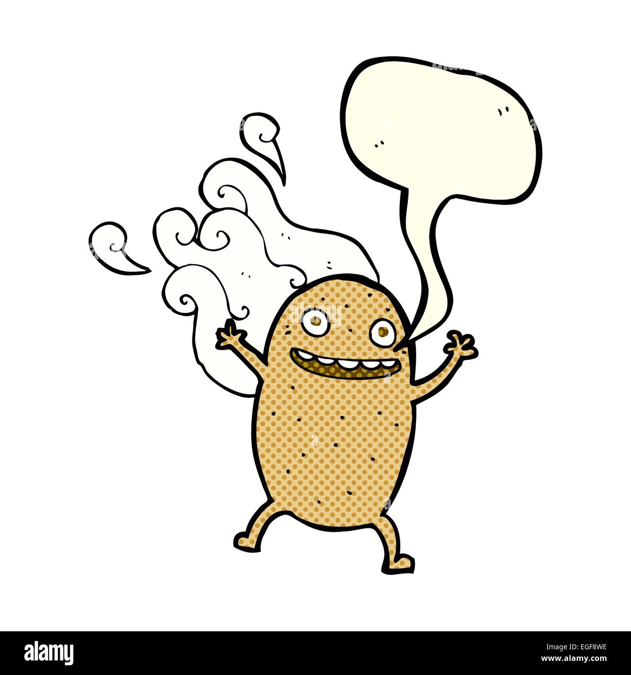 cartoon happy potato with speech bubble Stock Vector Image & Art - Alamy