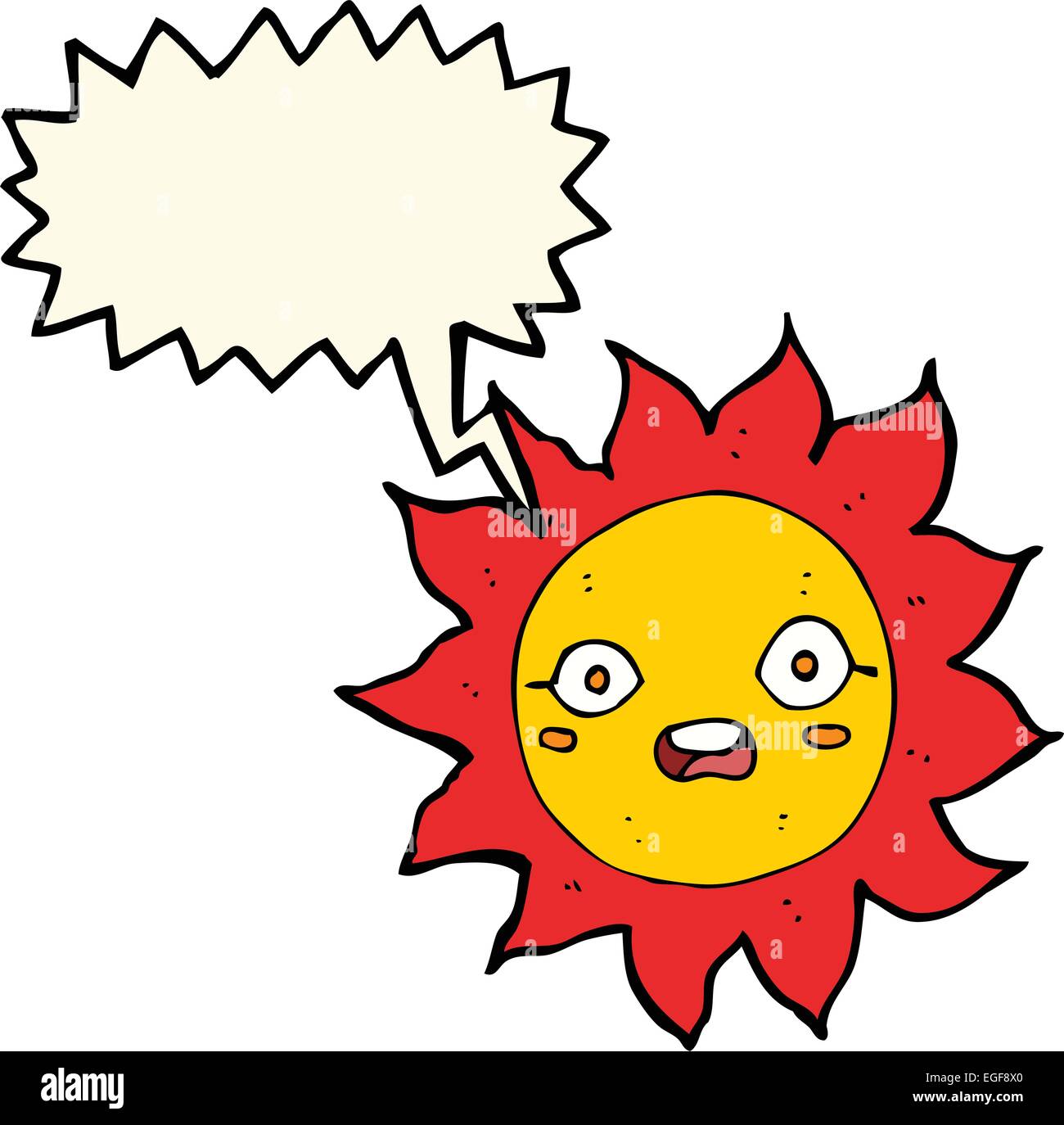 cartoon sun with speech bubble Stock Vector Image & Art - Alamy