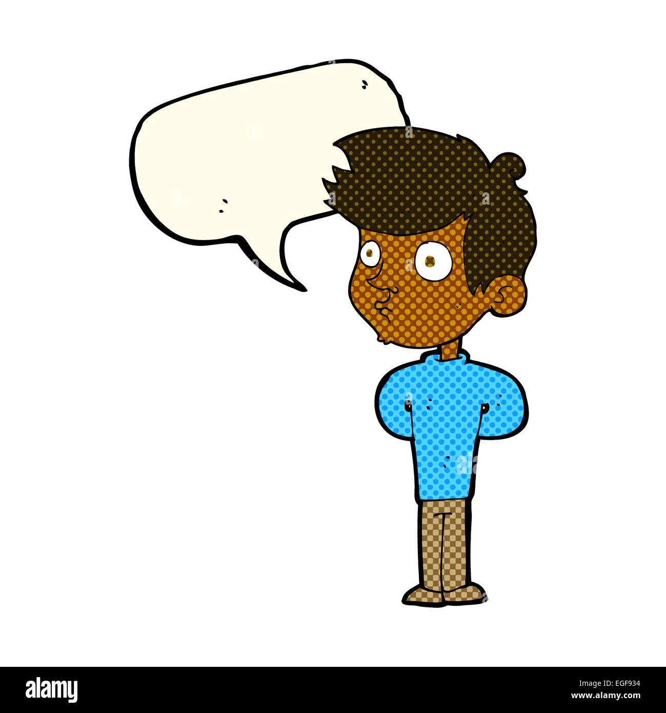 Cartoon boy staring Cut Out Stock Images & Pictures - Alamy