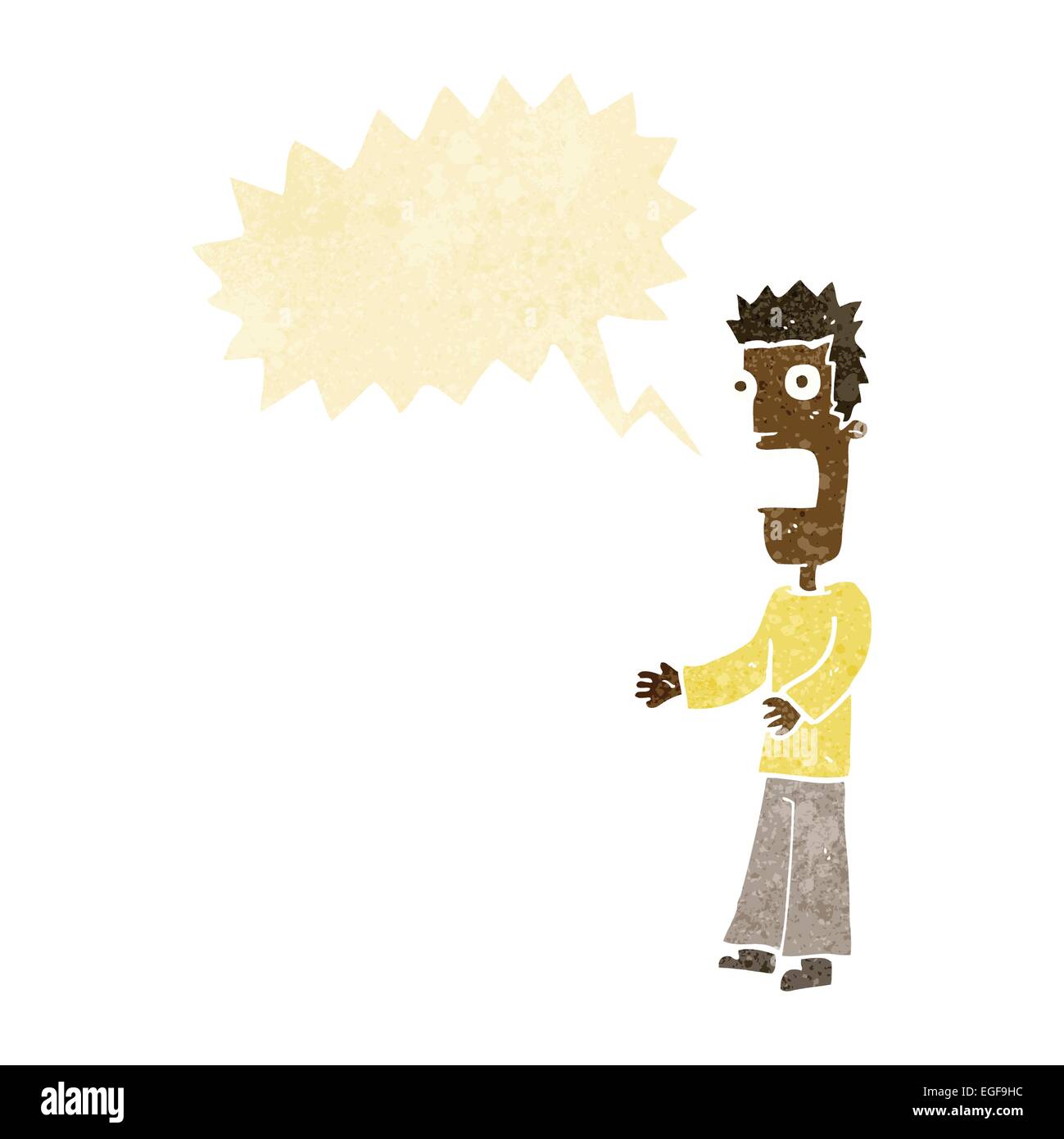 cartoon man freaking out with speech bubble Stock Vector Image & Art ...