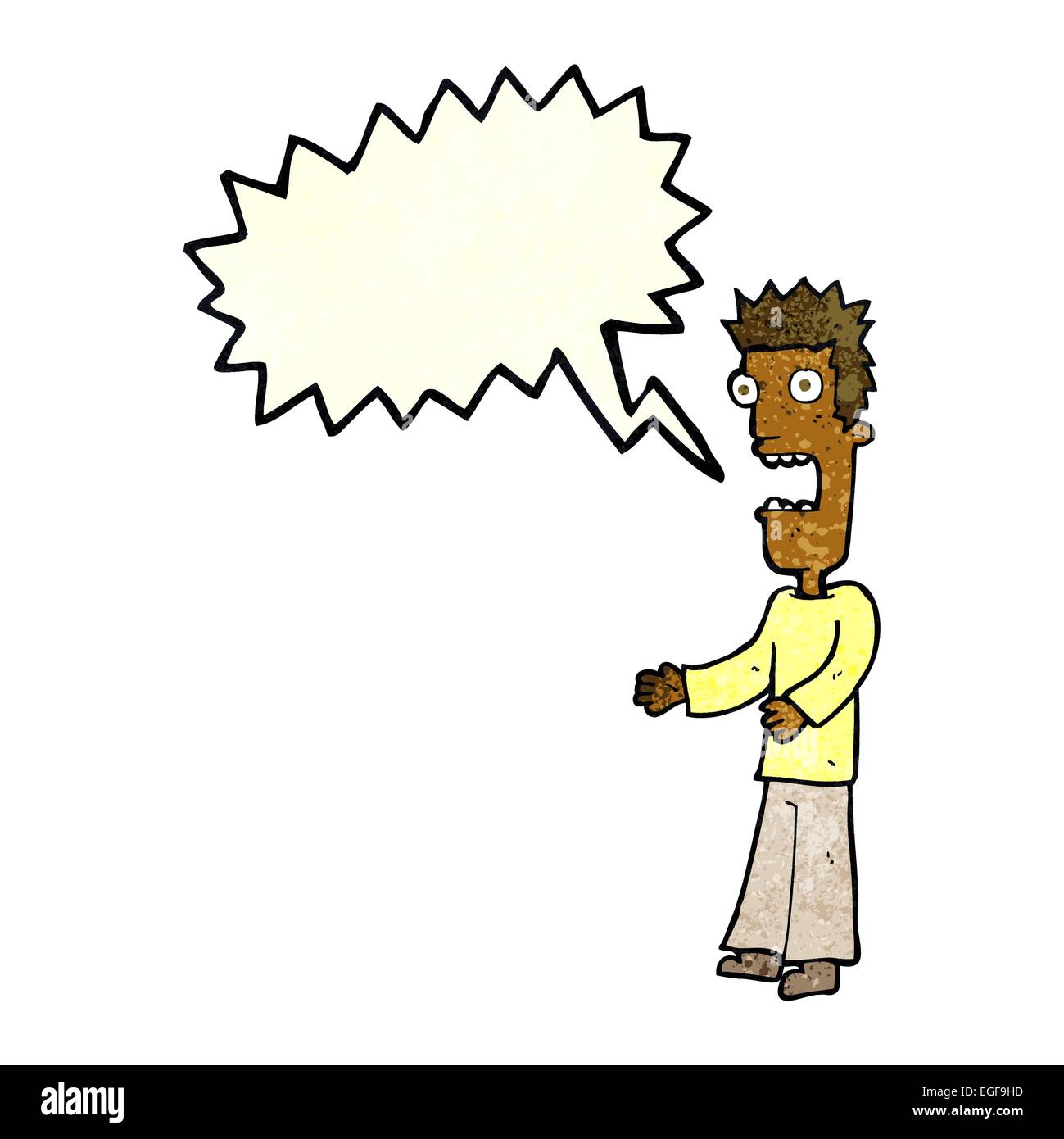 cartoon man freaking out with speech bubble Stock Vector Image & Art ...