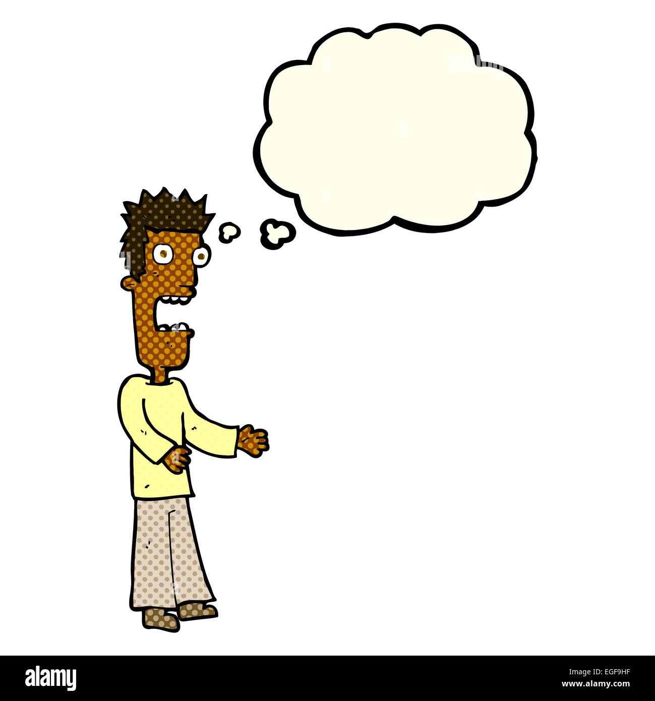 cartoon man freaking out with thought bubble Stock Vector Image & Art ...