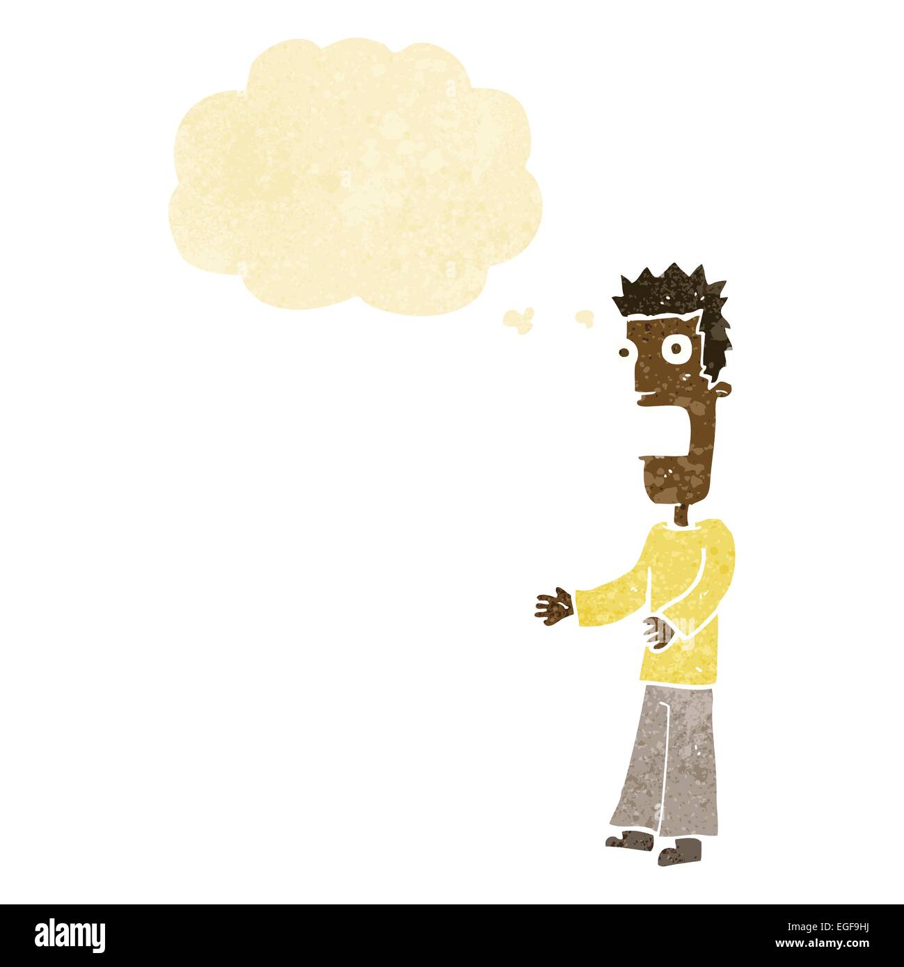 cartoon man freaking out with thought bubble Stock Vector Image & Art ...
