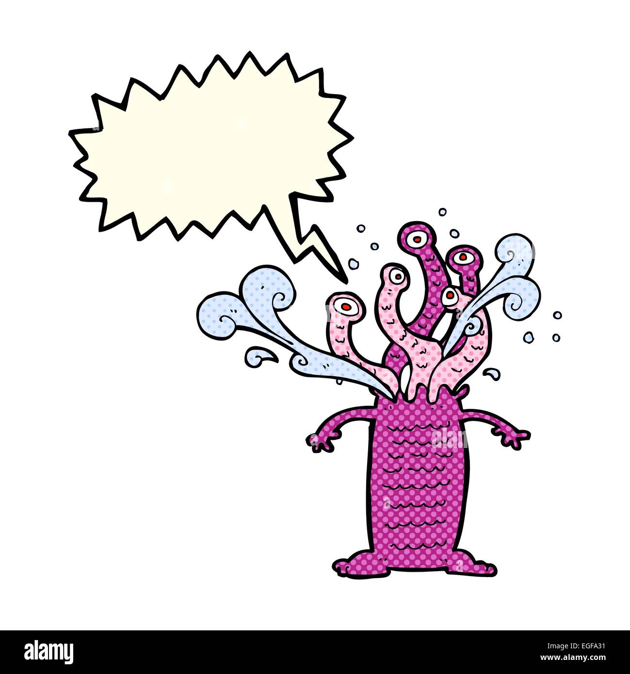 cartoon monster with speech bubble Stock Vector Image & Art - Alamy