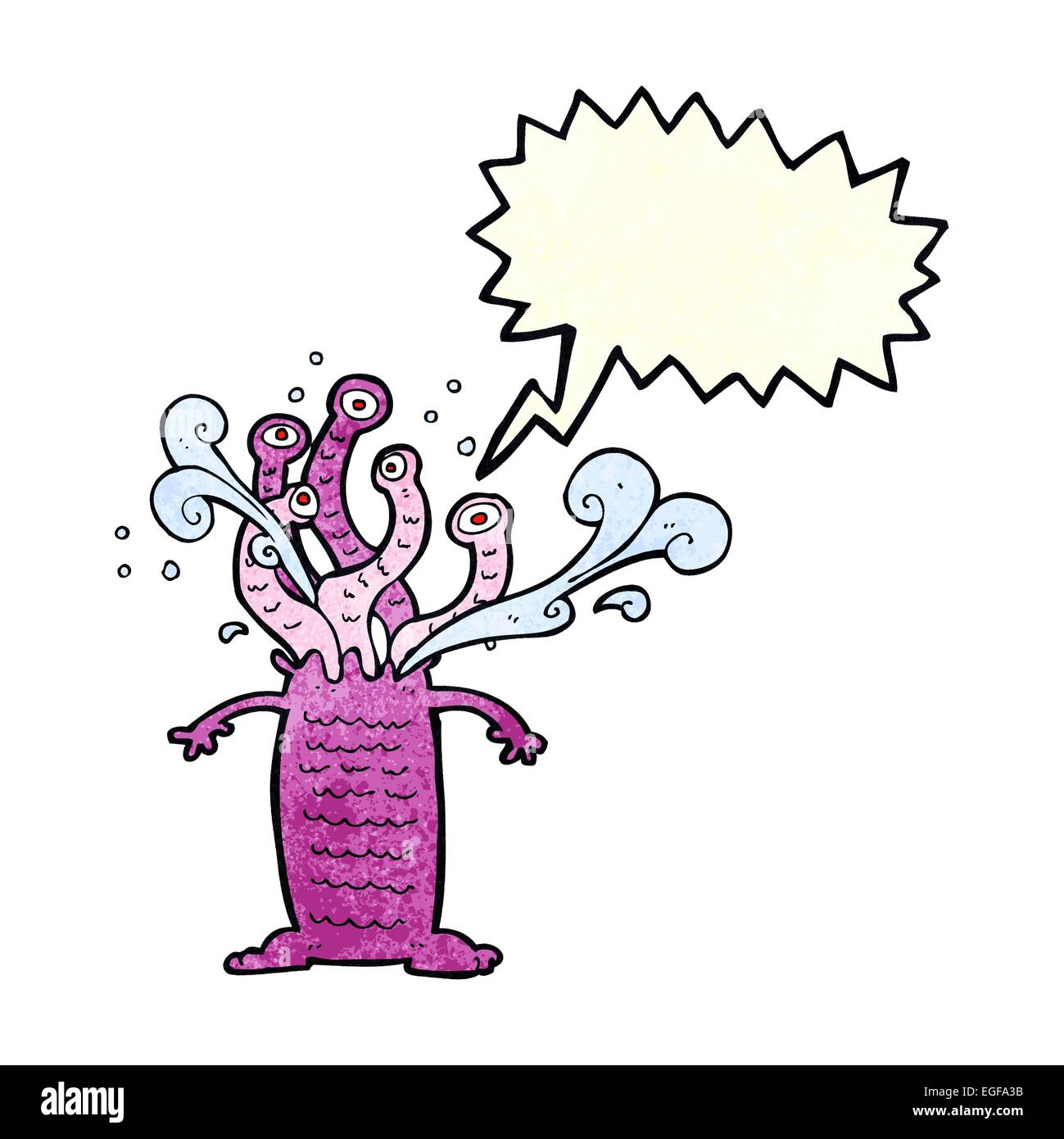 cartoon monster with speech bubble Stock Vector Image & Art - Alamy