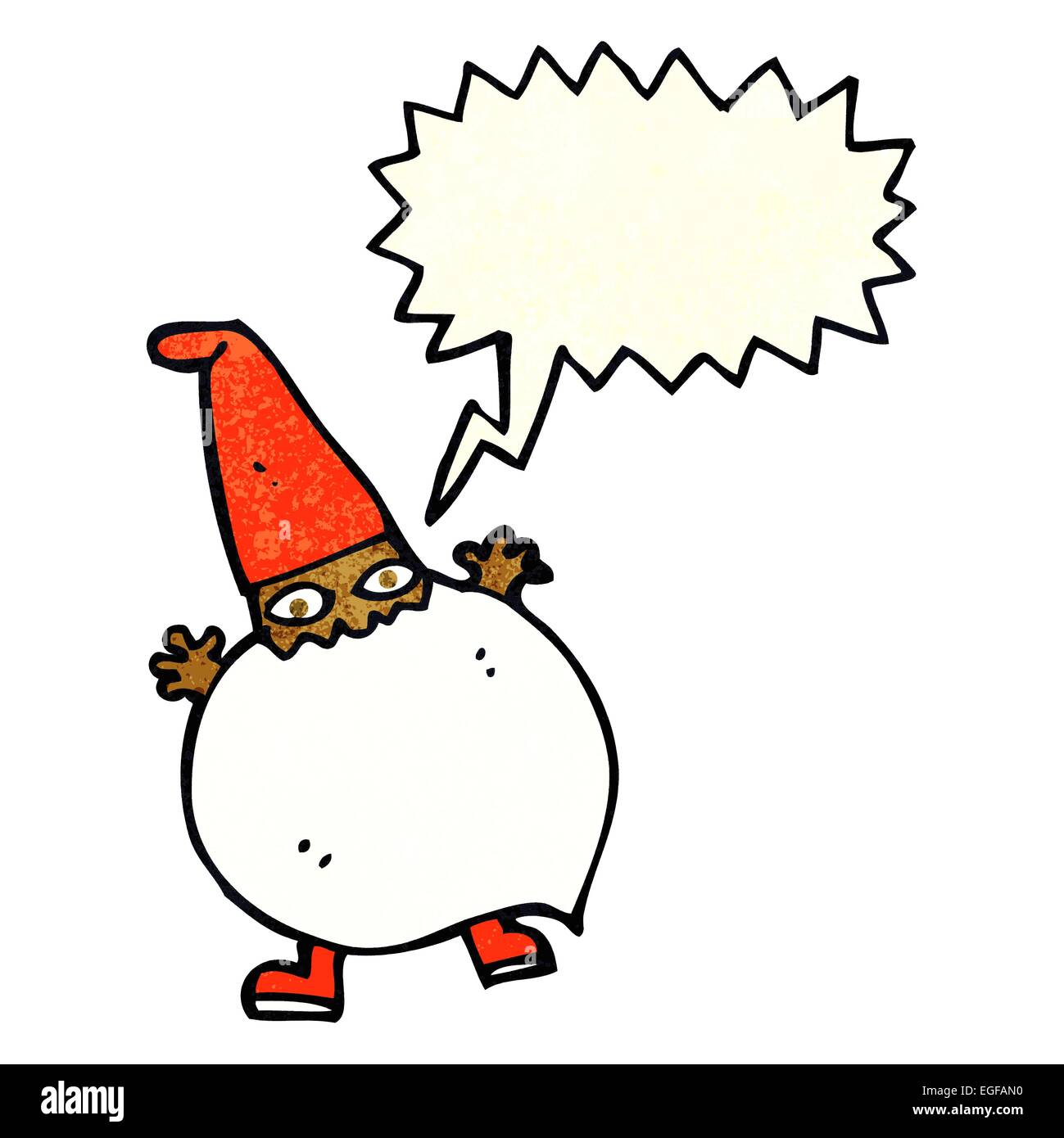 cartoon tiny santa with speech bubble Stock Vector Image & Art - Alamy