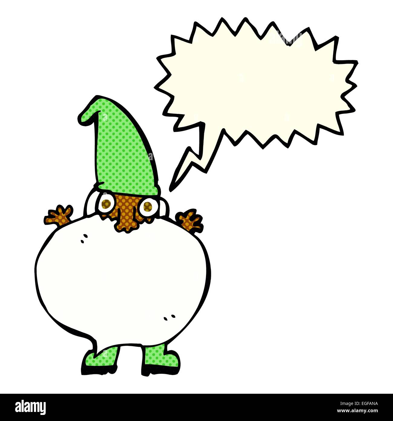 cartoon tiny santa with speech bubble Stock Vector Image & Art - Alamy