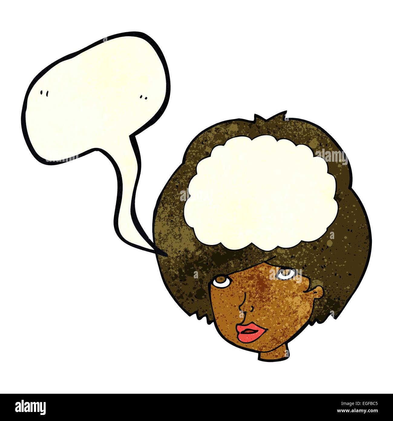 cartoon empty headed woman with speech bubble Stock Vector Image & Art ...
