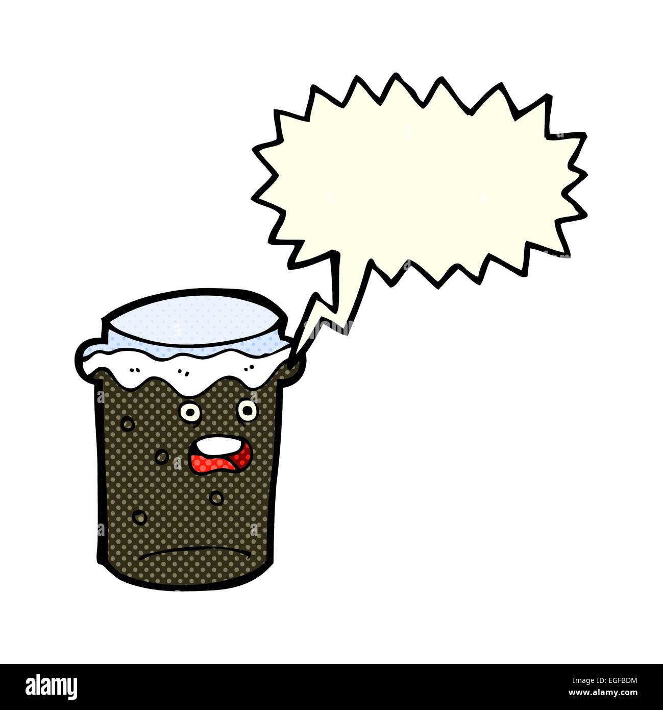 cartoon glass of stout beer with speech bubble Stock Vector Image & Art ...