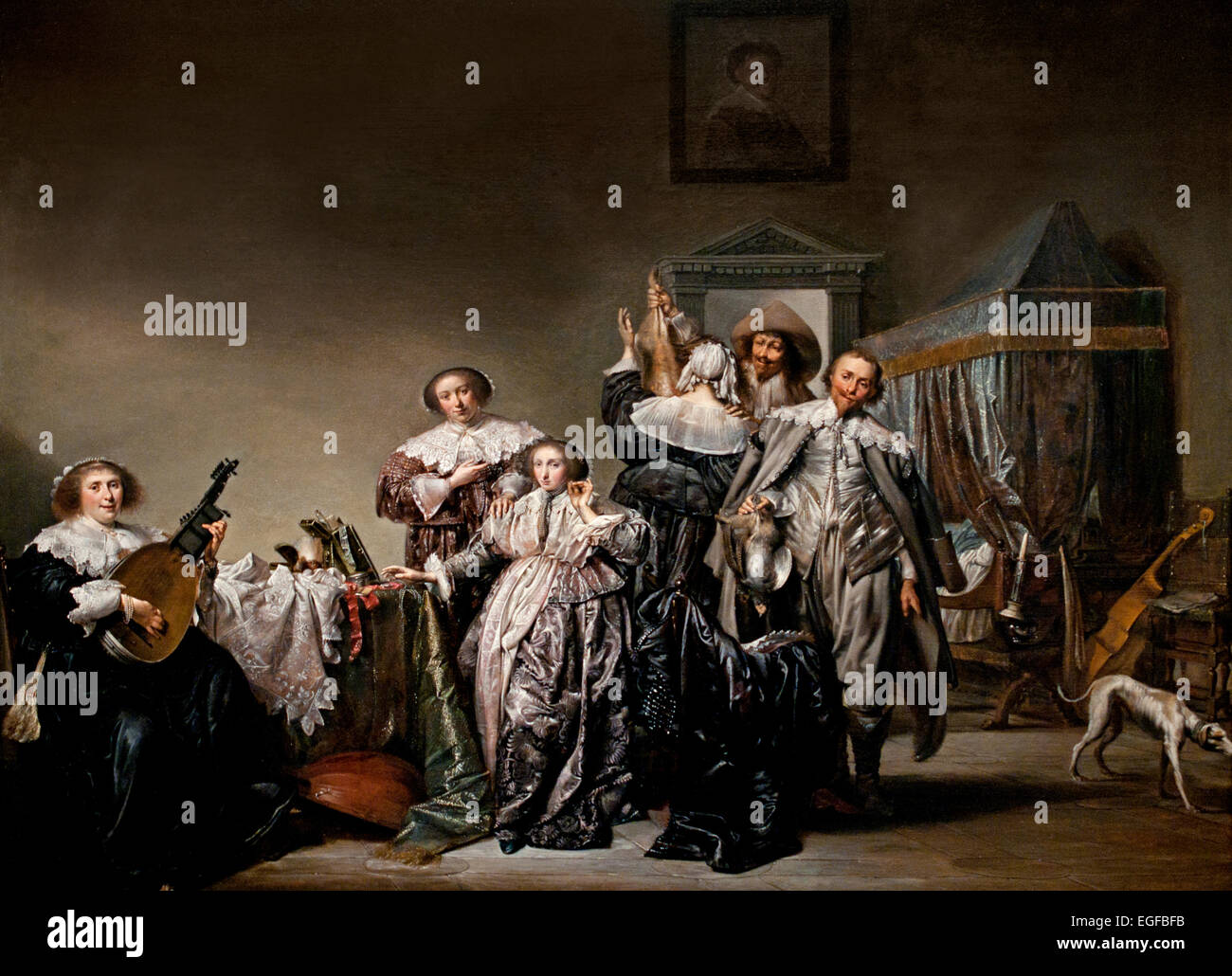 Gallant Company 1633 Pieter Codde 1599-1678 Dutch Netherlands Stock ...