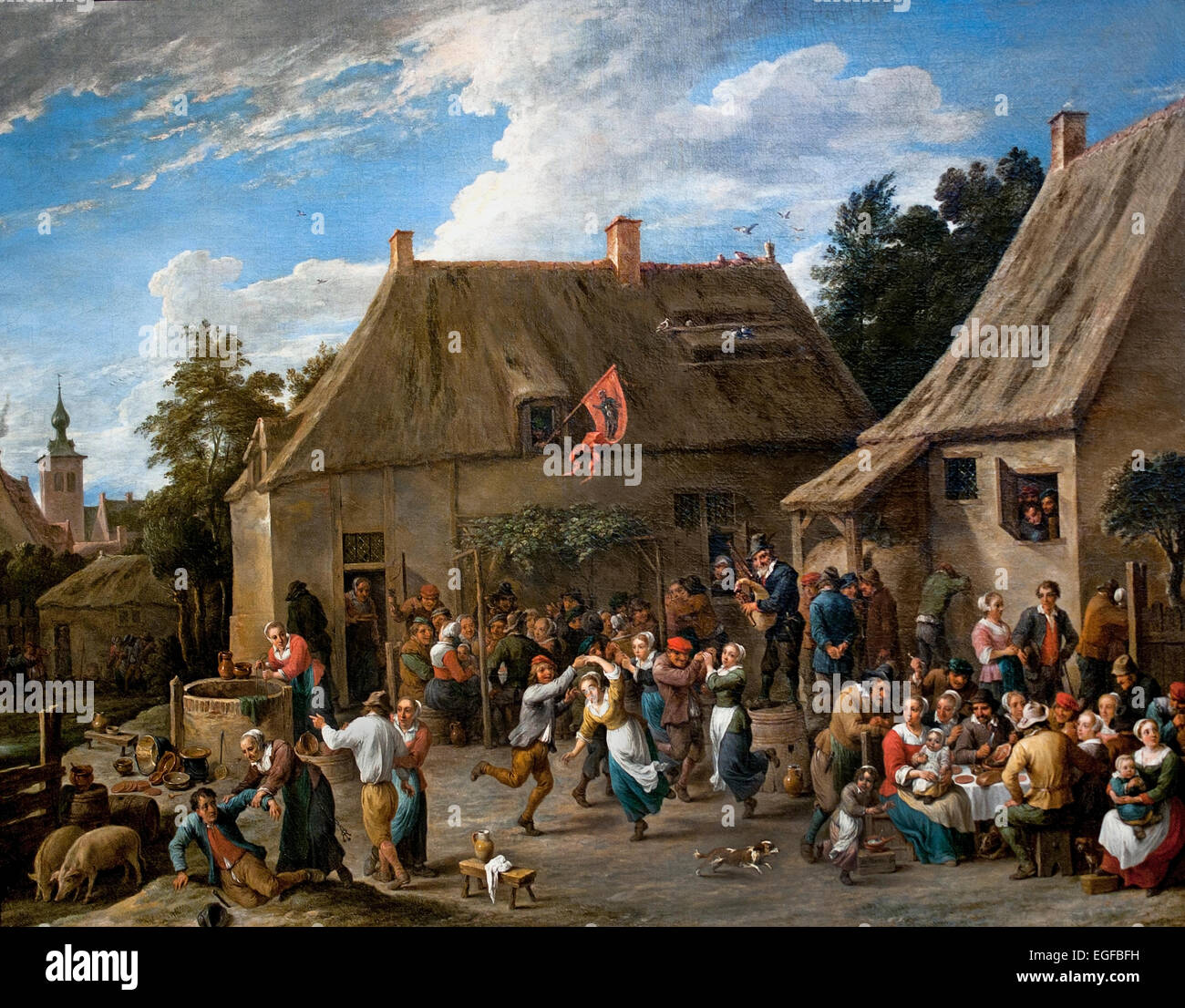 Peasant Kermis ( Fair carnival ) David Teniers II 1610-1690 Belgian ...