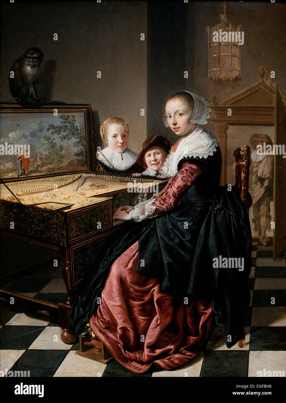 Woman playing the virginal hi-res stock photography and images - Alamy