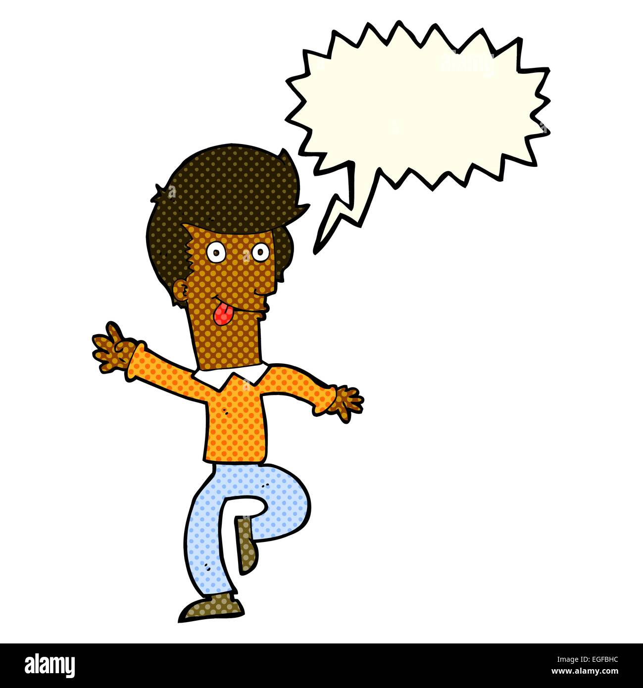 Cartoon dancing man bubble Cut Out Stock Images & Pictures - Alamy